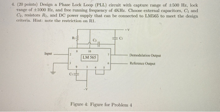 Solved 4. (20 points) Design a Phase Lock Loop (PLL) circuit | Chegg.com