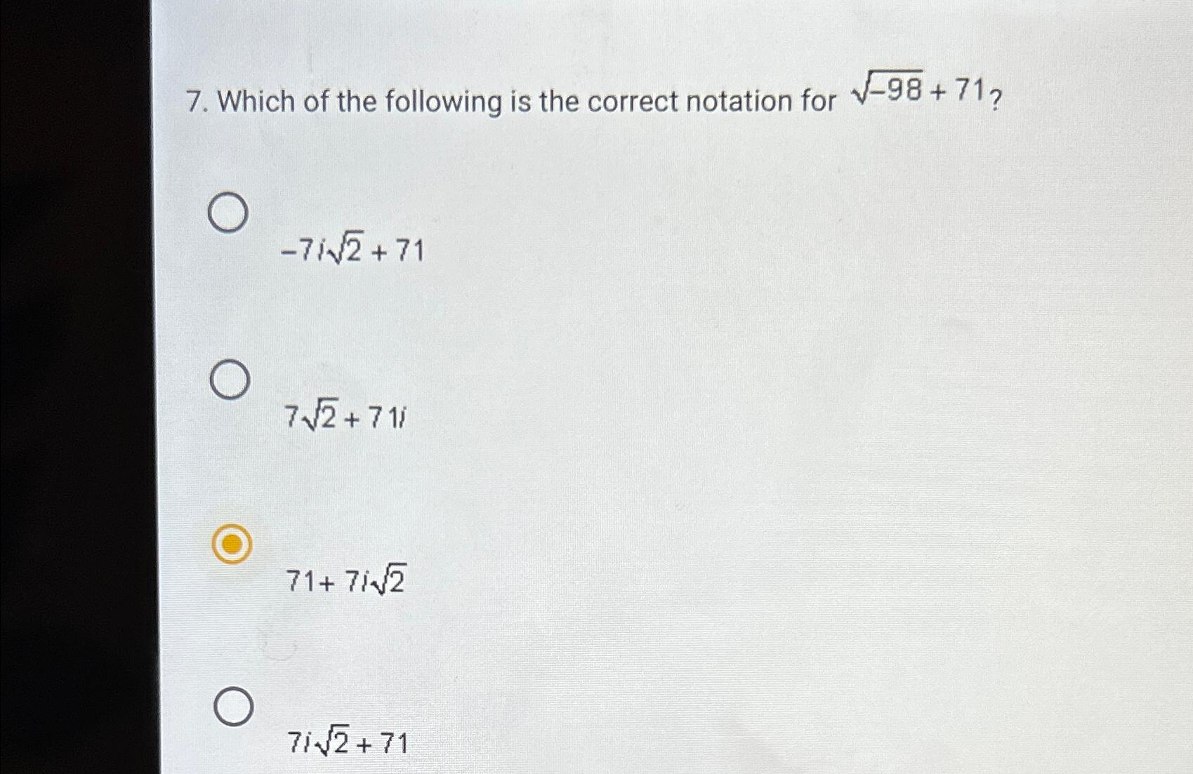Solved Which of the following is the correct notation for | Chegg.com