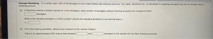 Solved Teenege Marketing In a certain year, 18% of at | Chegg.com