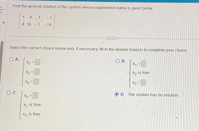 Solved Find the general solution of the system whose | Chegg.com