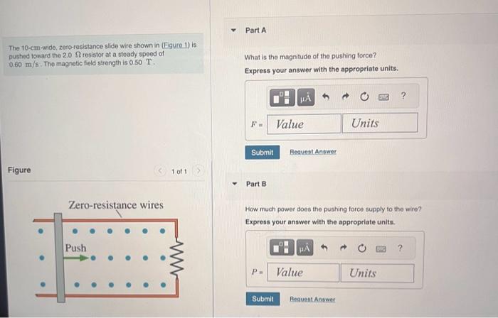 Solved The 10-cm-wide, zero-resistance slide wire shown in | Chegg.com