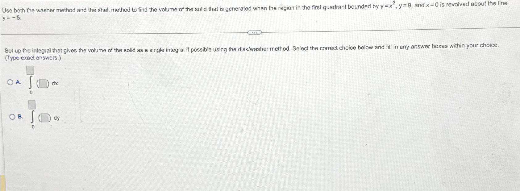 Solved Use both the washer method and the shell method to | Chegg.com