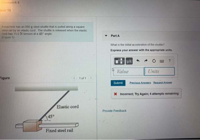 Solved Homework 6 tem 16 A machine has an 880 g steel | Chegg.com