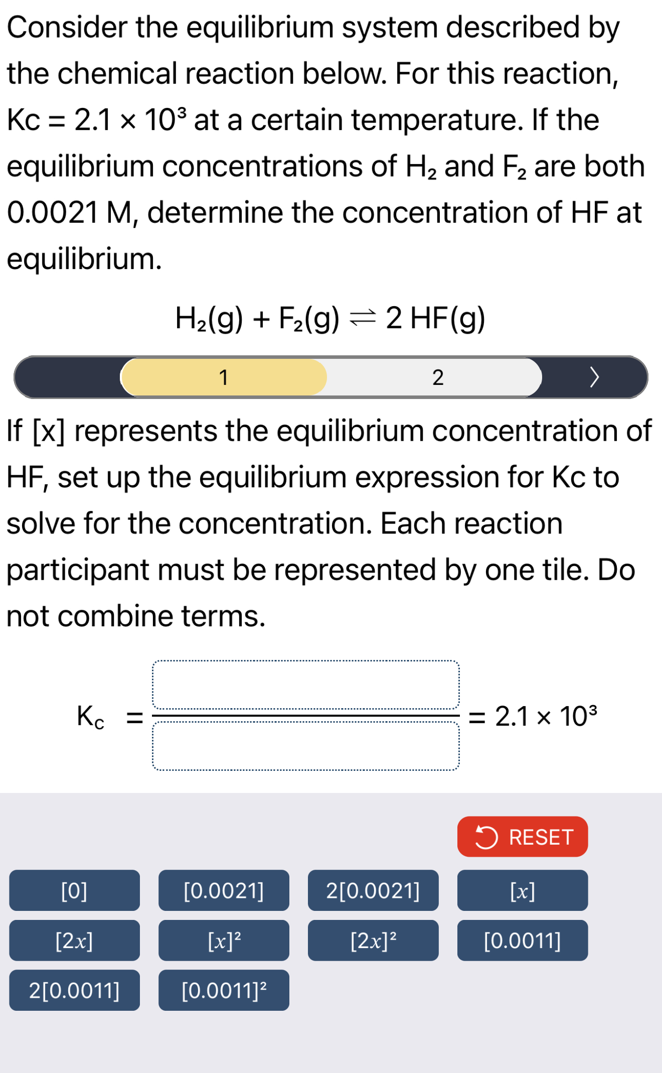 Solved Consider the equilibrium system described by the | Chegg.com