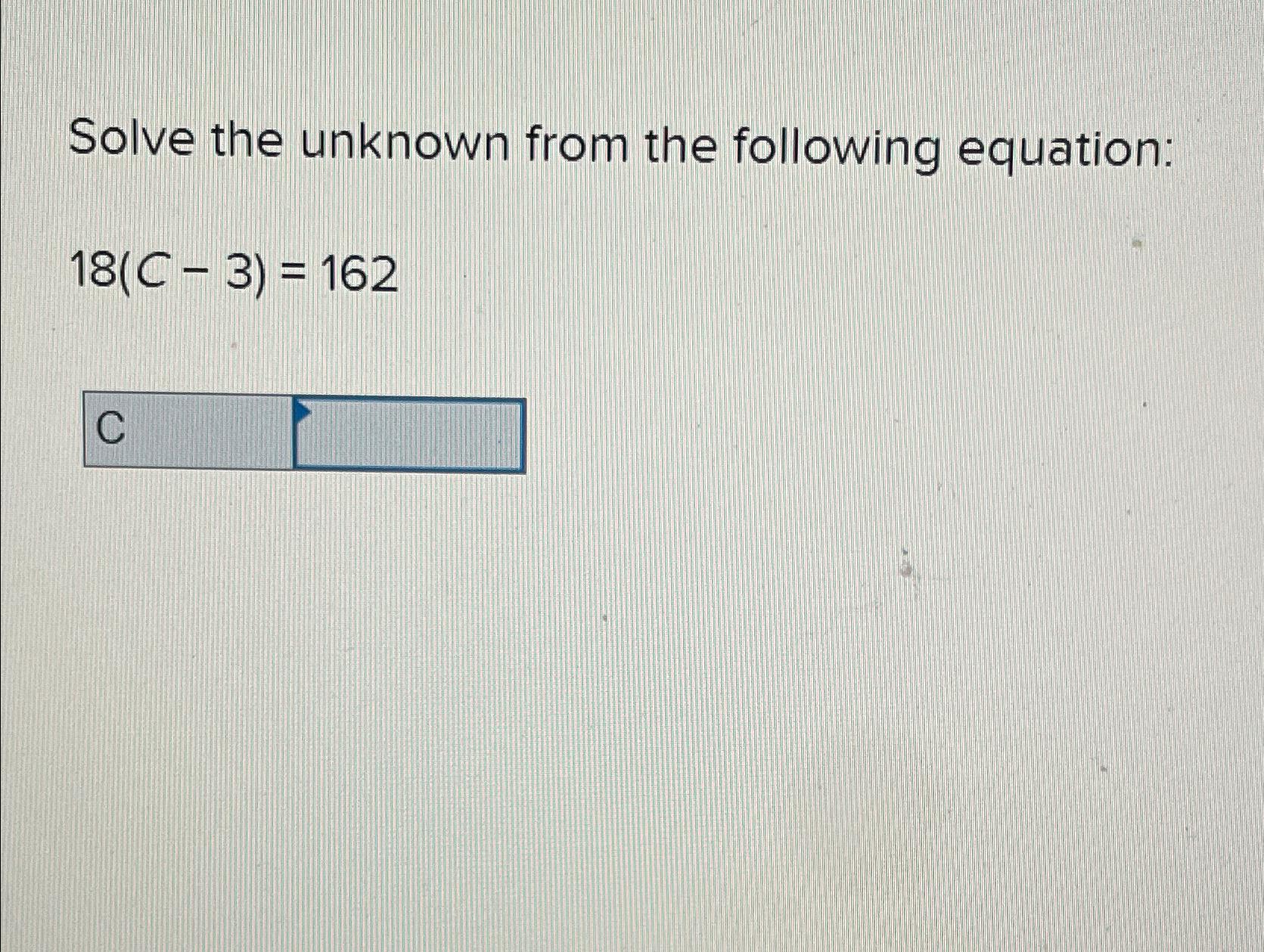 Solved Solve the unknown from the following | Chegg.com