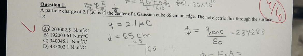 Solved A particle charge of 2.1E-6 ﻿C is af the center of a | Chegg.com