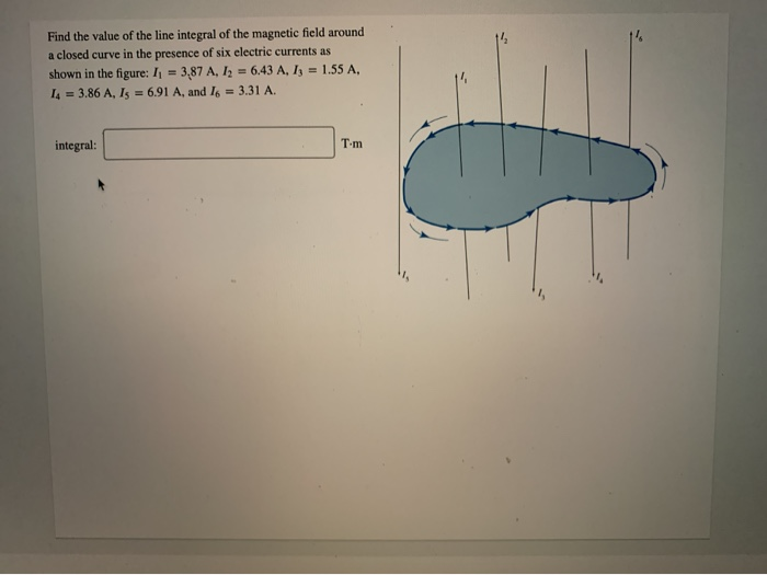 Solved Find the value of the line integral of the magnetic | Chegg.com