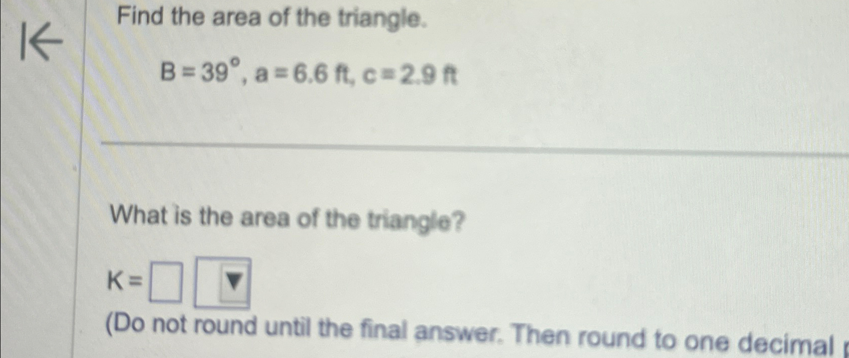 Solved Find the area of the | Chegg.com