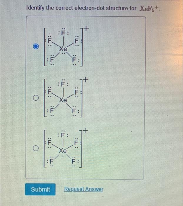 Solved Identify the correct electron-dot structure for | Chegg.com
