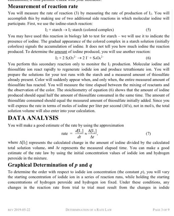 using the data below, determine the rate law of the | Chegg.com