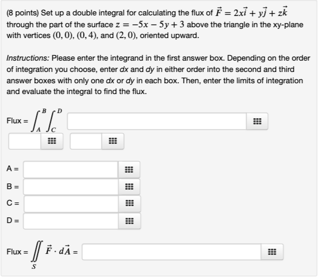 Solved (FTS 5) ﻿Set up a double integral for calculating the | Chegg.com