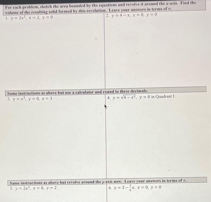 Solved For each problem, sketch the area bounded by the | Chegg.com