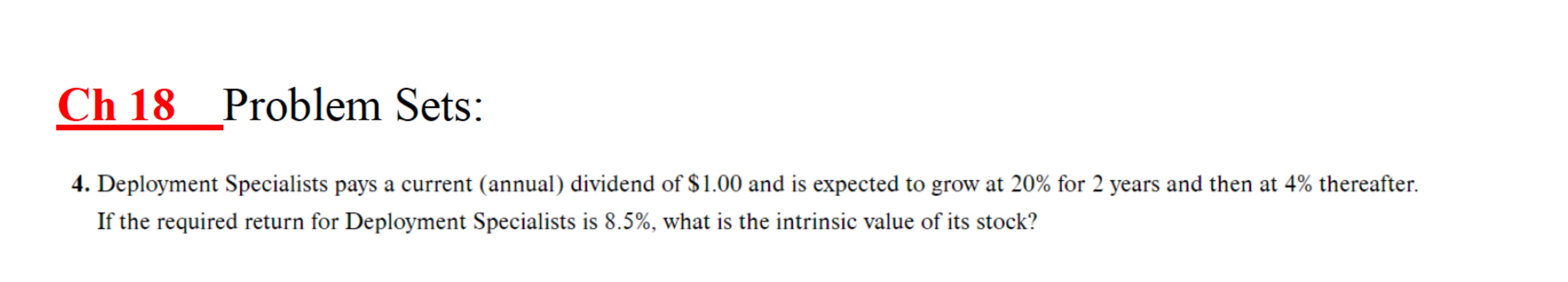Solved Ch 18 ﻿Problem Sets:Deployment Specialists pays a | Chegg.com