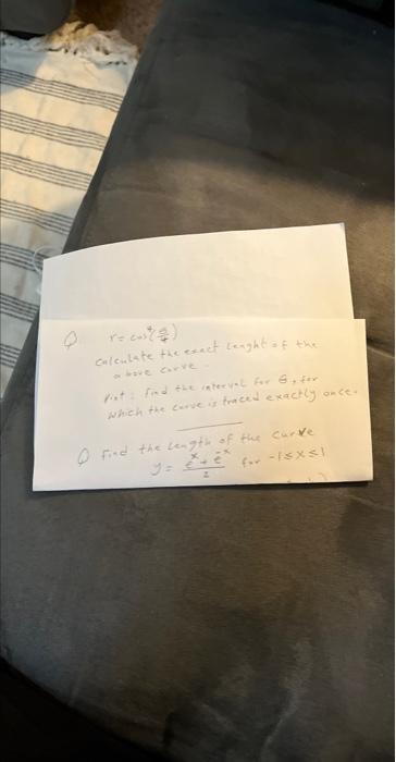 Solved Q \quadr=cos4 cilculate the exact leaght of the pint | Chegg.com