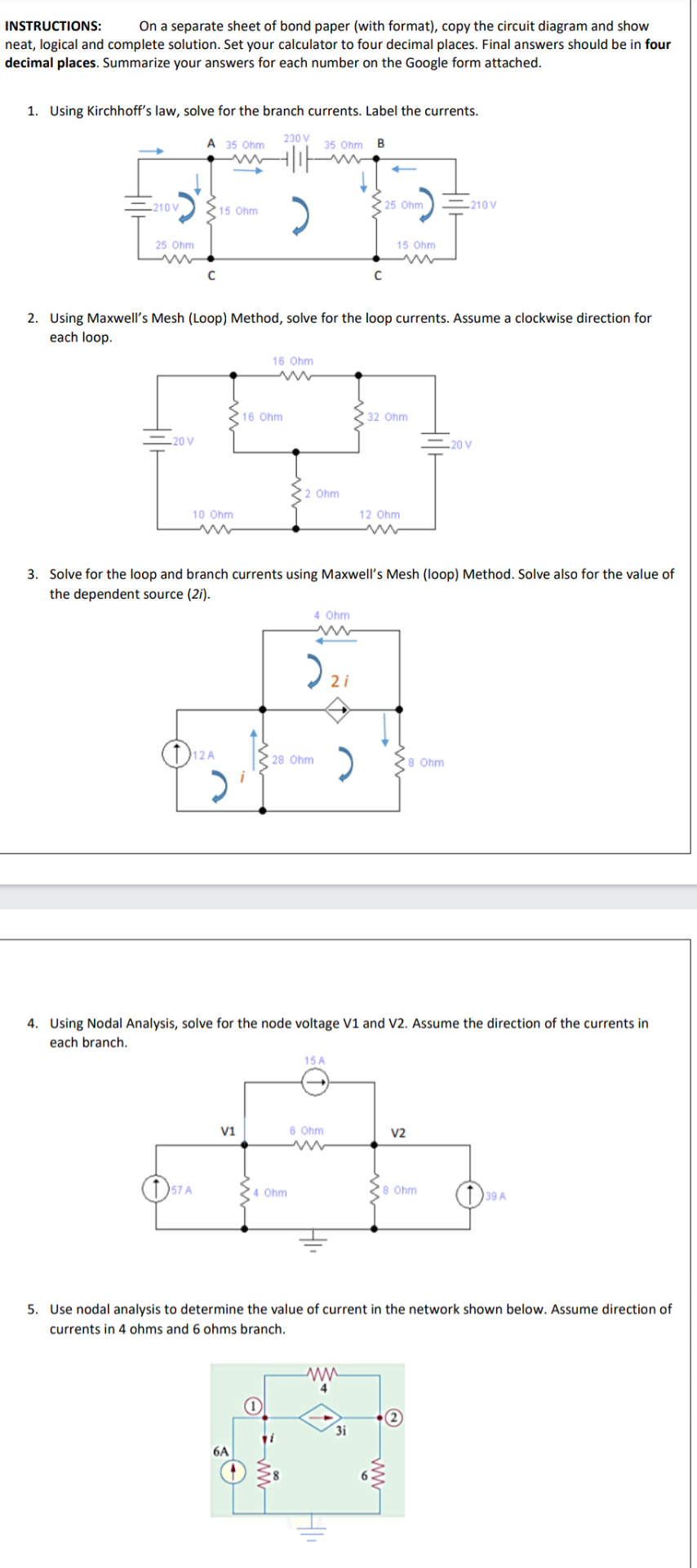 Solved INSTRUCTIONS: On a separate sheet of bond paper (with | Chegg.com
