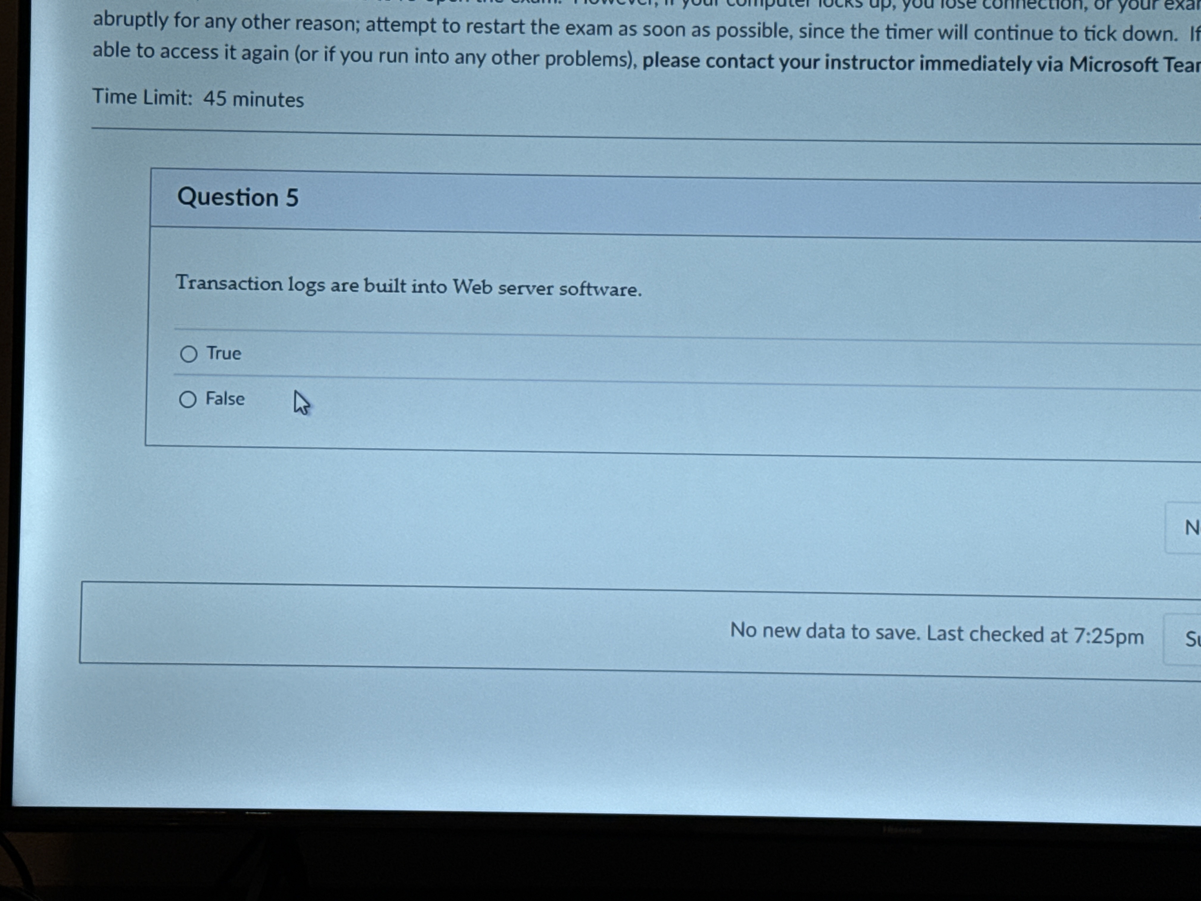 Solved Question 5Transaction logs are built into Web server | Chegg.com