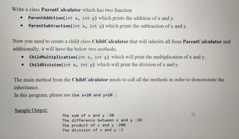 Solved . For Question-1, create One Java Class name | Chegg.com