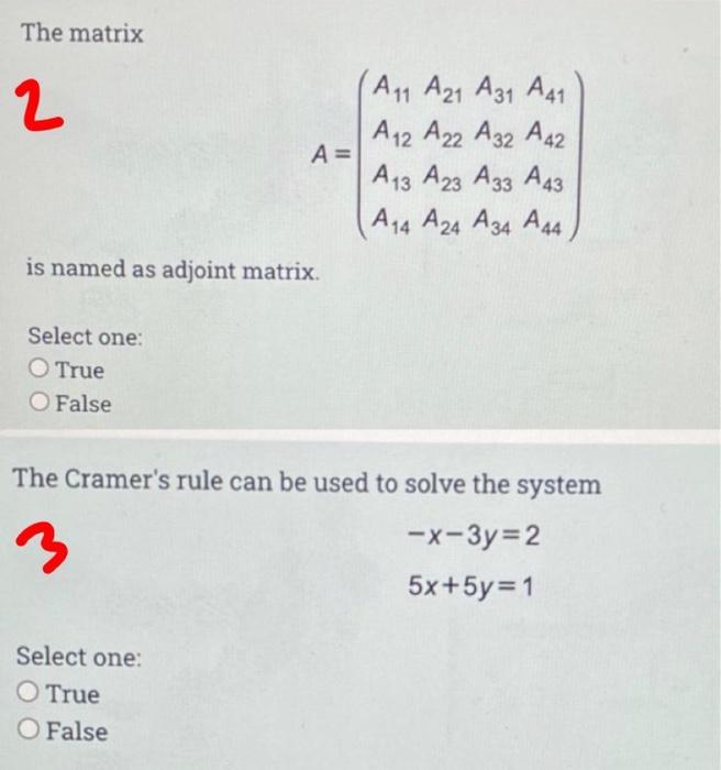 Solved The matrix 2 (A1, A21 A31 A41 A12 A22 A32 A42 A= A13 | Chegg.com