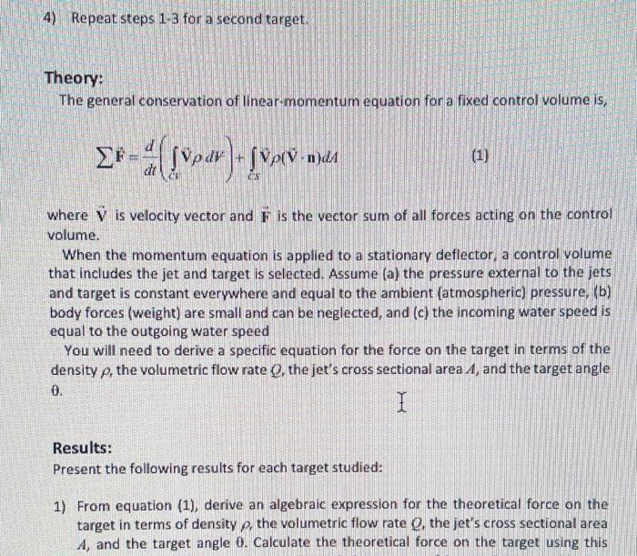 Solved 4) Repeat steps 1-3 for a second target. Theory: The | Chegg.com