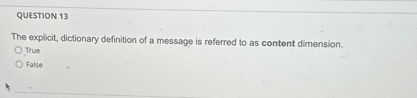 Solved QUESTION 13The explicit, dictionary definition of a | Chegg.com Solved QUESTION 13The explicit, dictionary definition of a | Chegg.com