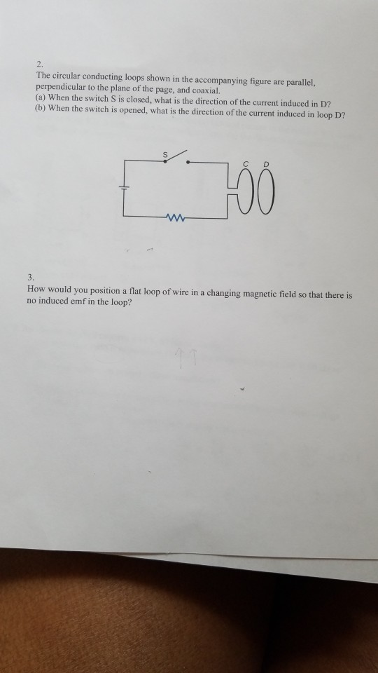 Solved 2. The circular conducting loops shown in the | Chegg.com