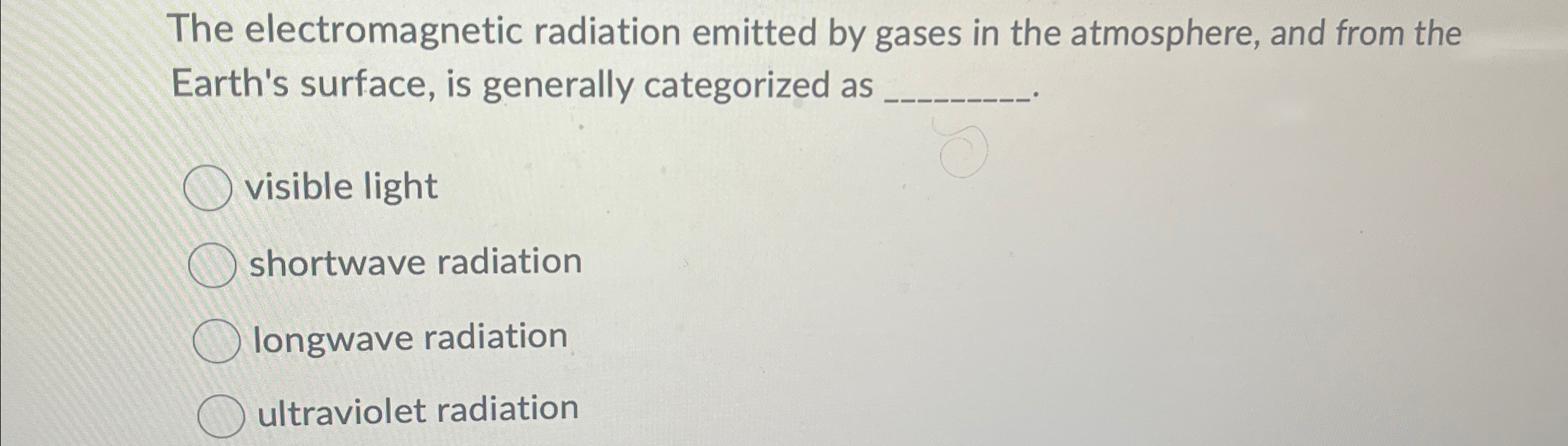 Solved The electromagnetic radiation emitted by gases in the | Chegg.com