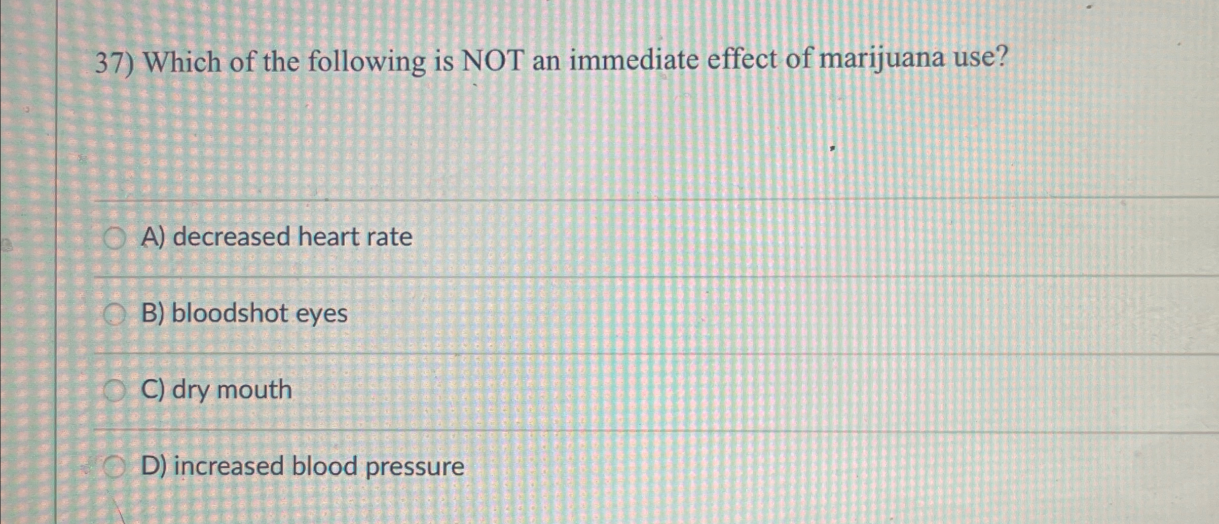 Solved Which of the following is NOT an immediate effect of | Chegg.com