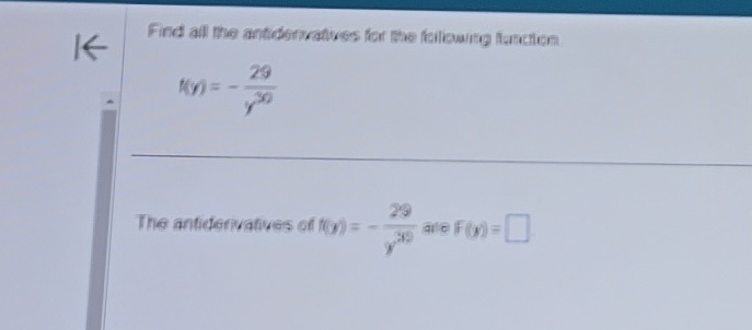 Solved Find all the antiderivatives for the fellowise | Chegg.com