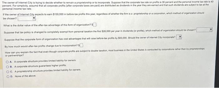 Solved answer choices for the first two drop downs are a) | Chegg.com