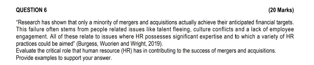 Solved QUESTION 6(20 ﻿Marks)"Research has shown that only a | Chegg.com