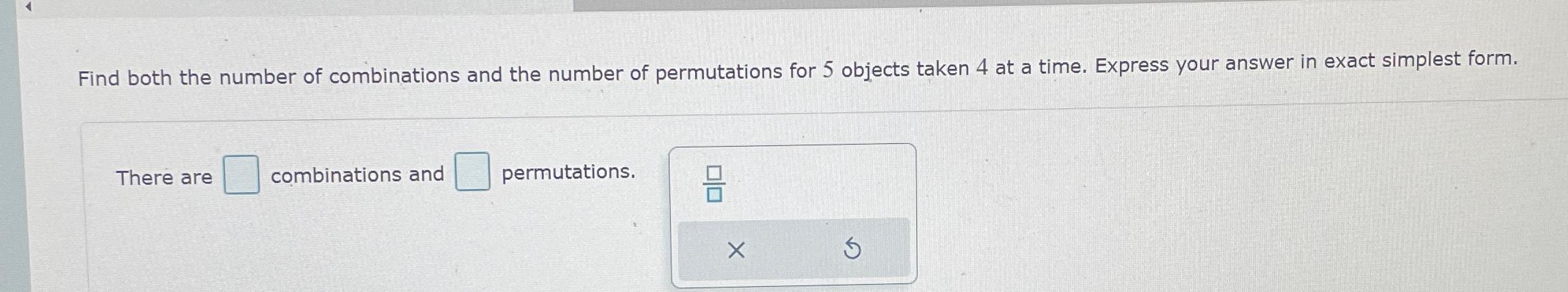 Find both the number of combinations and the number | Chegg.com