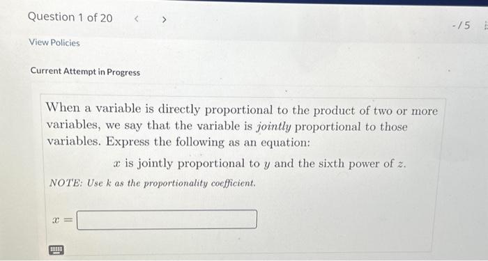 Solved When a variable is directly proportional to the | Chegg.com