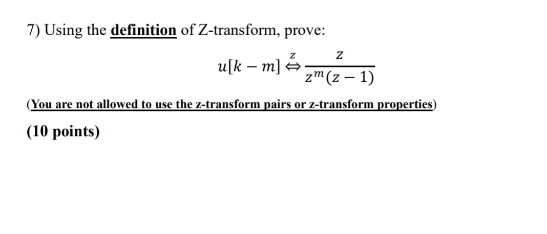 Solved Using the definition of Z-transform, | Chegg.com