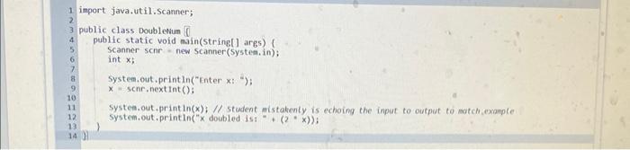 Solved Enter x : * doubled int 10 The instnuctors example s | Chegg.com Solved Enter x : * doubled int 10 The instnuctors example s | Chegg.com