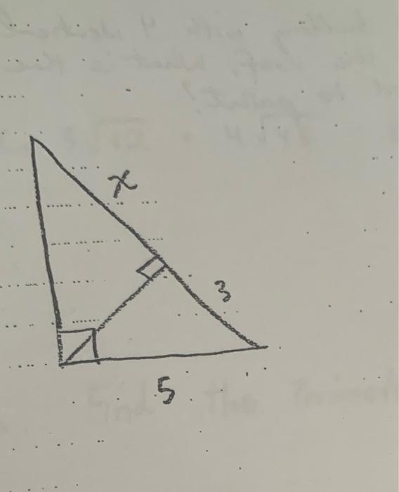 Solved Use similar tringles to solve for x. | Chegg.com