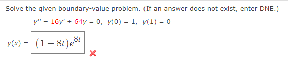 Solve the given boundary-value problem. (If an answer | Chegg.com