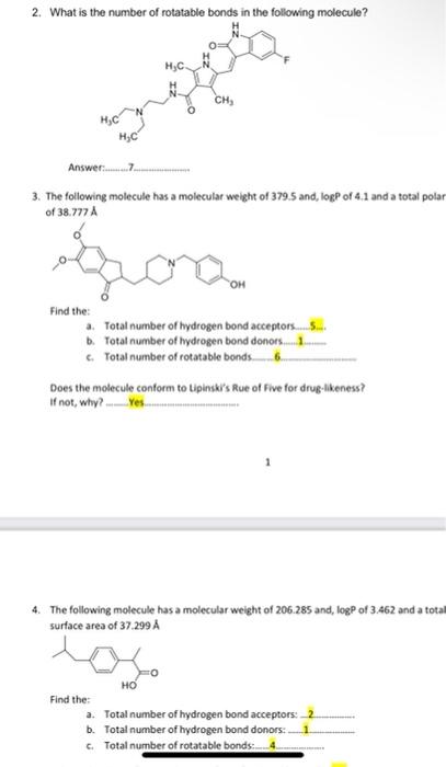 Solved please mark the rotatable bonds in these compounds | Chegg.com