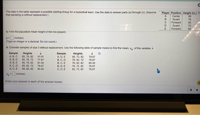Solved The data in the table represent a possible starting | Chegg.com