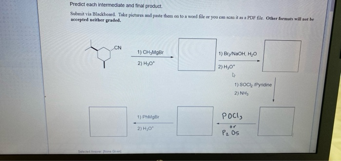 Solved Predict each intermediate and final product, Submit | Chegg.com