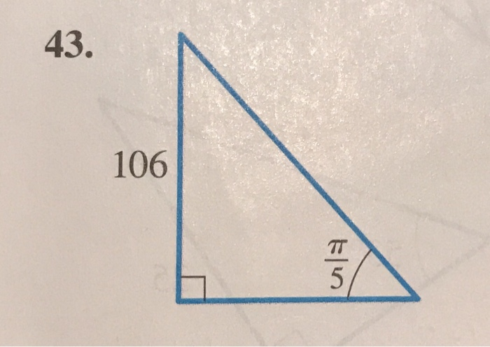Solved 37 44 Solving A Right Triangle Solve The Right Chegg