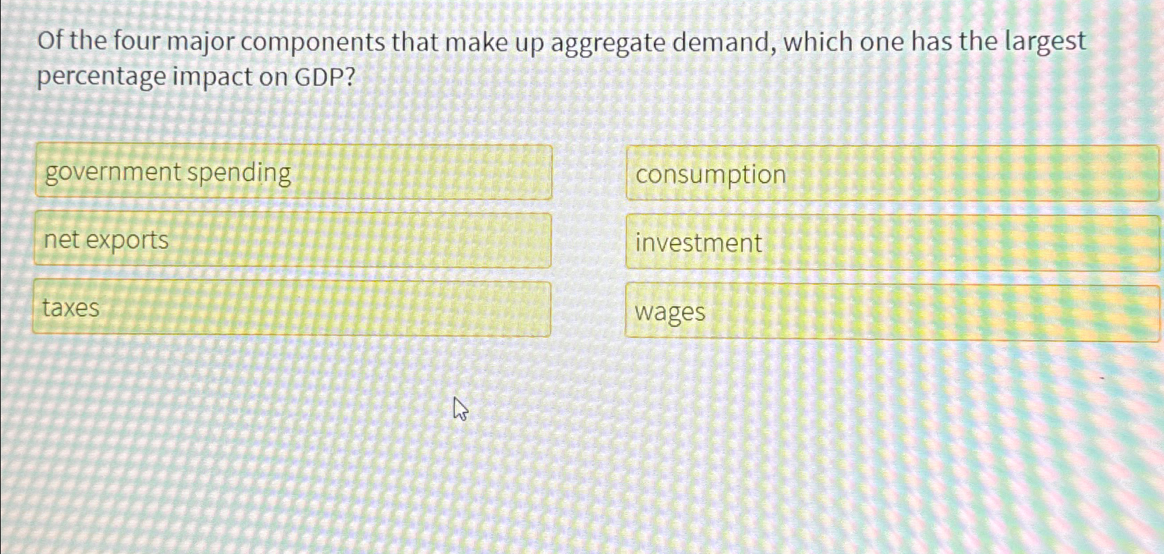 Solved Of the four major components that make up aggregate | Chegg.com