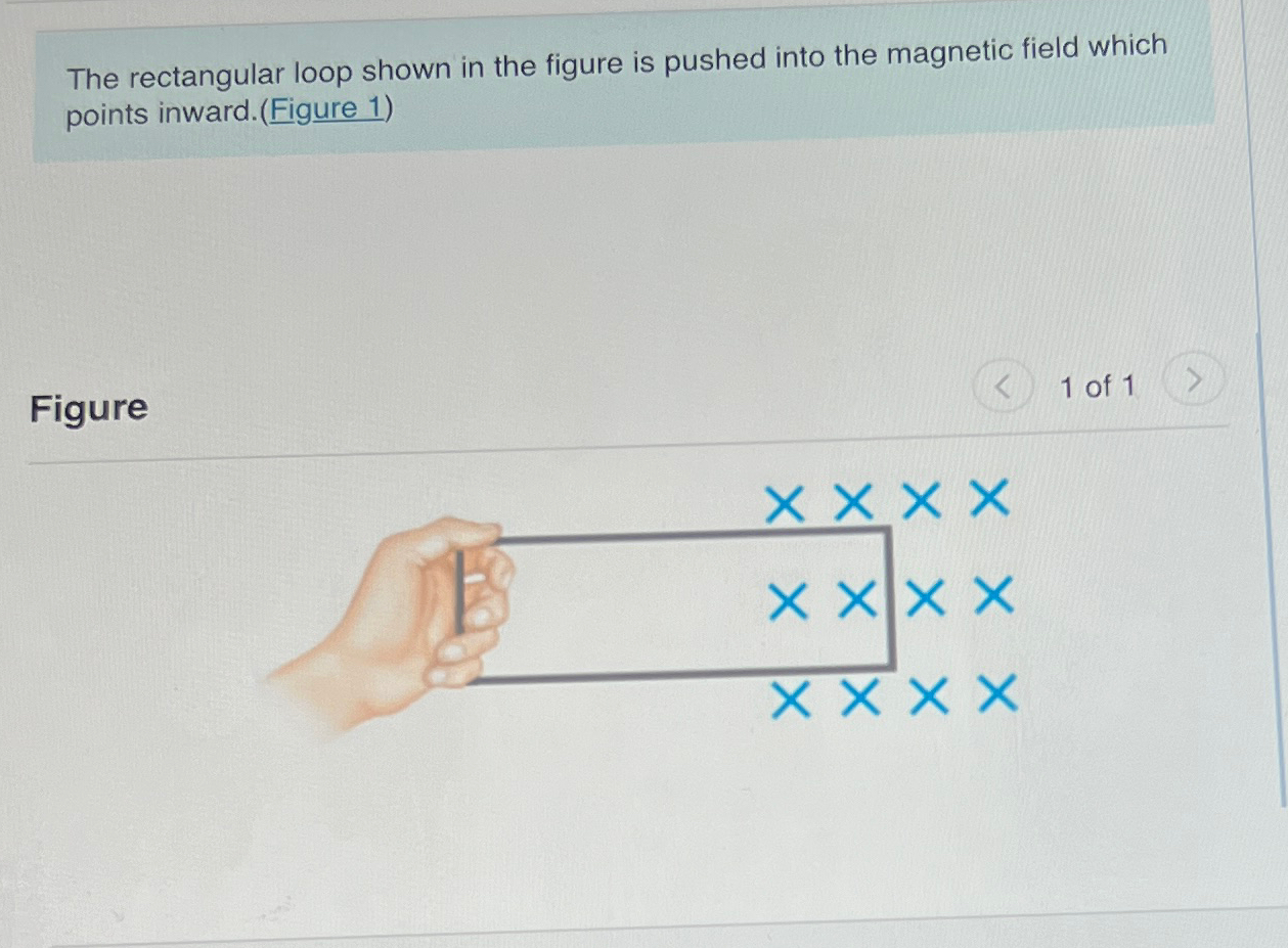 Solved The rectangular loop shown in the figure is pushed | Chegg.com