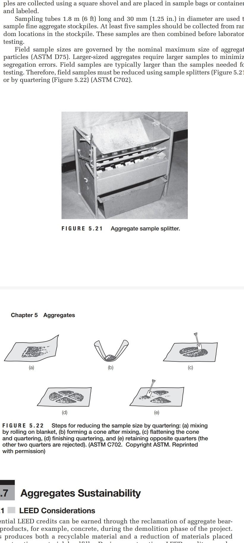 Solved ples are collected using a square shovel and are | Chegg.com