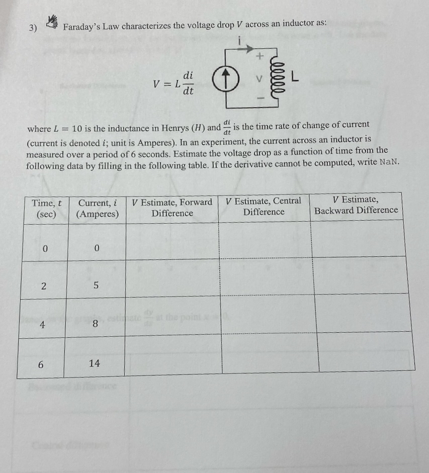Solved Faraday's Law characterizes the voltage drop V | Chegg.com