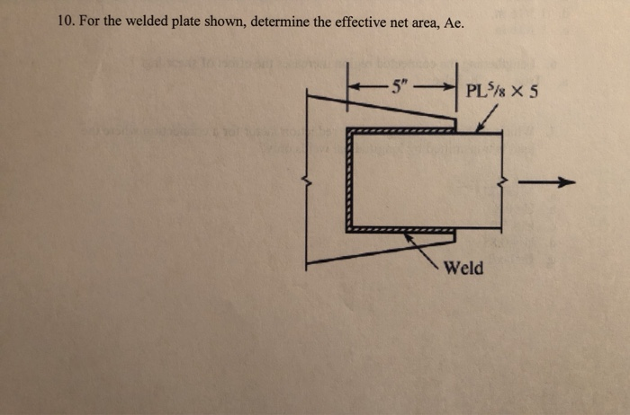 Solved 10. For the welded plate shown, determine the | Chegg.com
