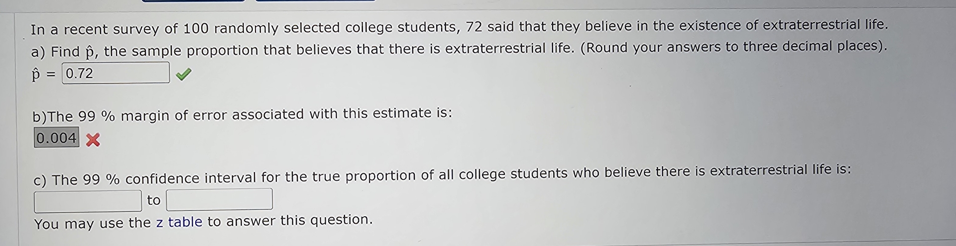 Solved In a recent survey of 100 ﻿randomly selected college | Chegg.com