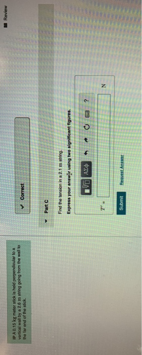 Solved Review IP A 0.15 kg meter stick is held perpendicular | Chegg.com