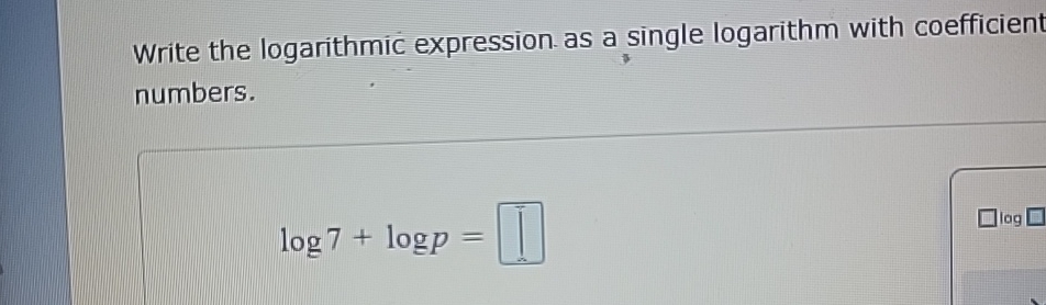 Solved Write the logarithmic expression. as a single | Chegg.com