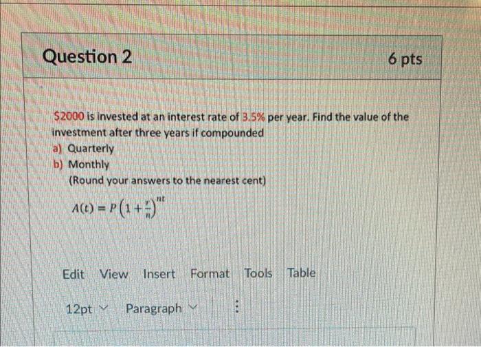 Solved Question 1 2 pts Find the exponential function f(x) = | Chegg.com
