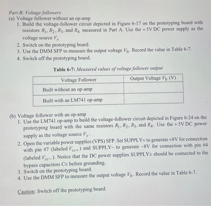 Solved Figure 6-17: Voltage follower without using an | Chegg.com